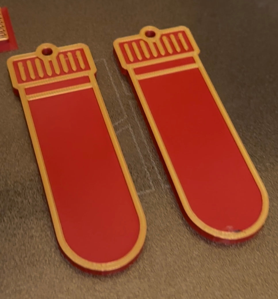 3D Printed Lab Tube Keychain w/ Programmed NFC – Wicked Witch Wax Co